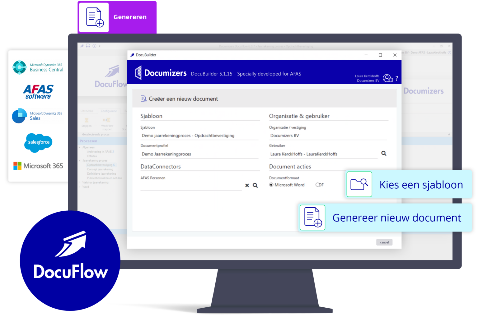 Documenten genereren vanuit jouw informatiesysteem? Kies DocuFlow.